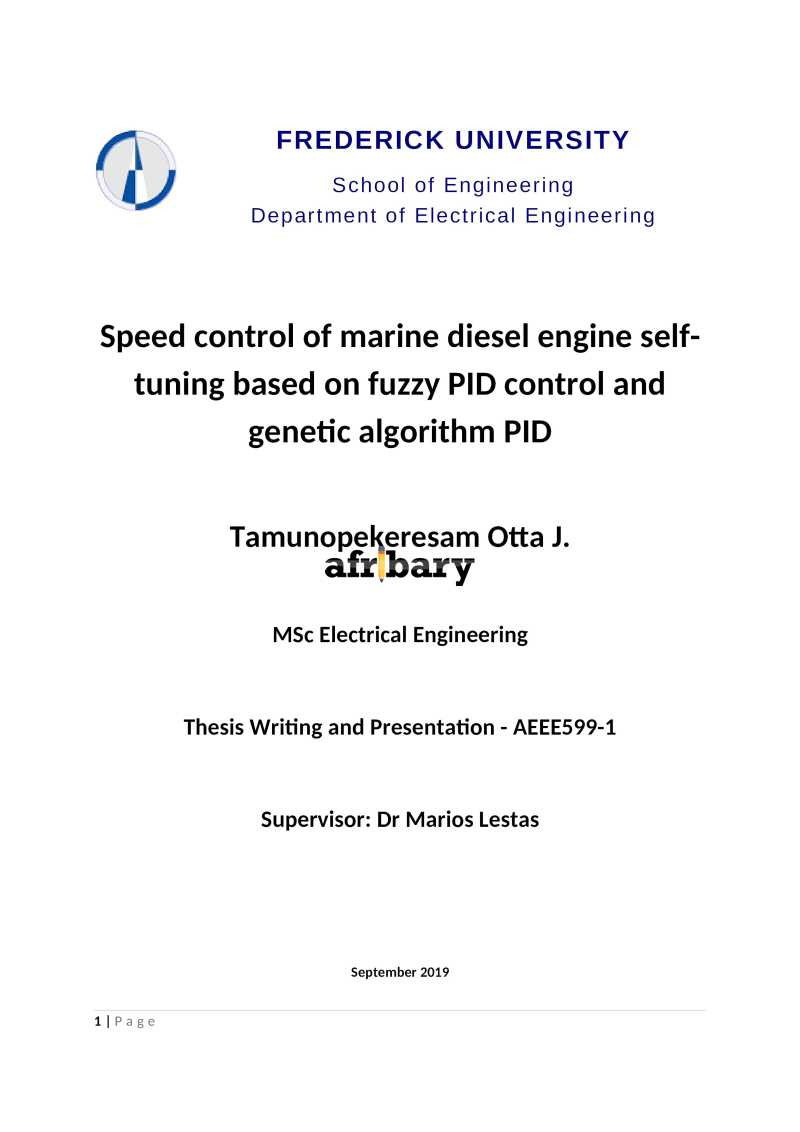 Speed control of marine diesel engine self-tuning based on fuzzy PID ...